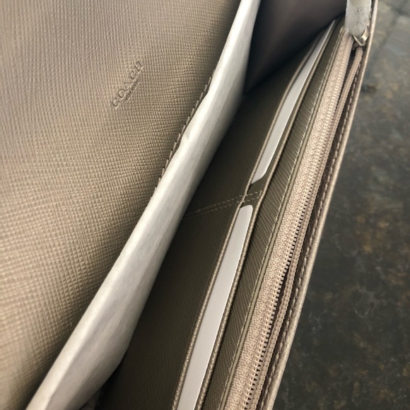 Coach | Bags | Coach Pewter Slim Wallet New With Tags | Poshmark